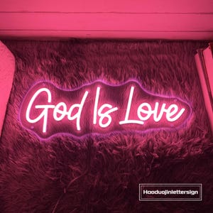 God is Love LED Neon Sign: Christian Home Decor - Etsy