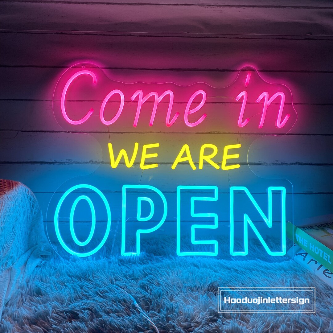 Come in We Are Open Neon Sign Custom Open LED Neon Light Home Wall ...