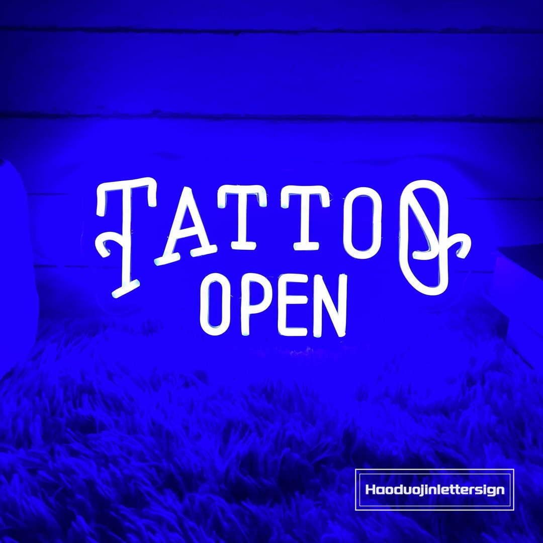 USB Tattoo OPEN Neon Sign Custom Tattoo Studio LED Neon Light Beauty ...