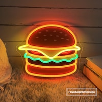 Hamburger Planet Neon Sign, Burger Planet Led Sign for Fast Food Store ...