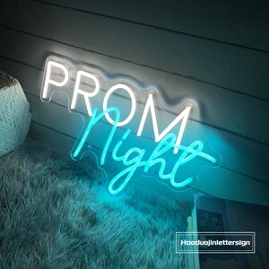 Prom Night LED Neon Sign, Custom Grad Dance Prom 2025 Party Neon Light ...
