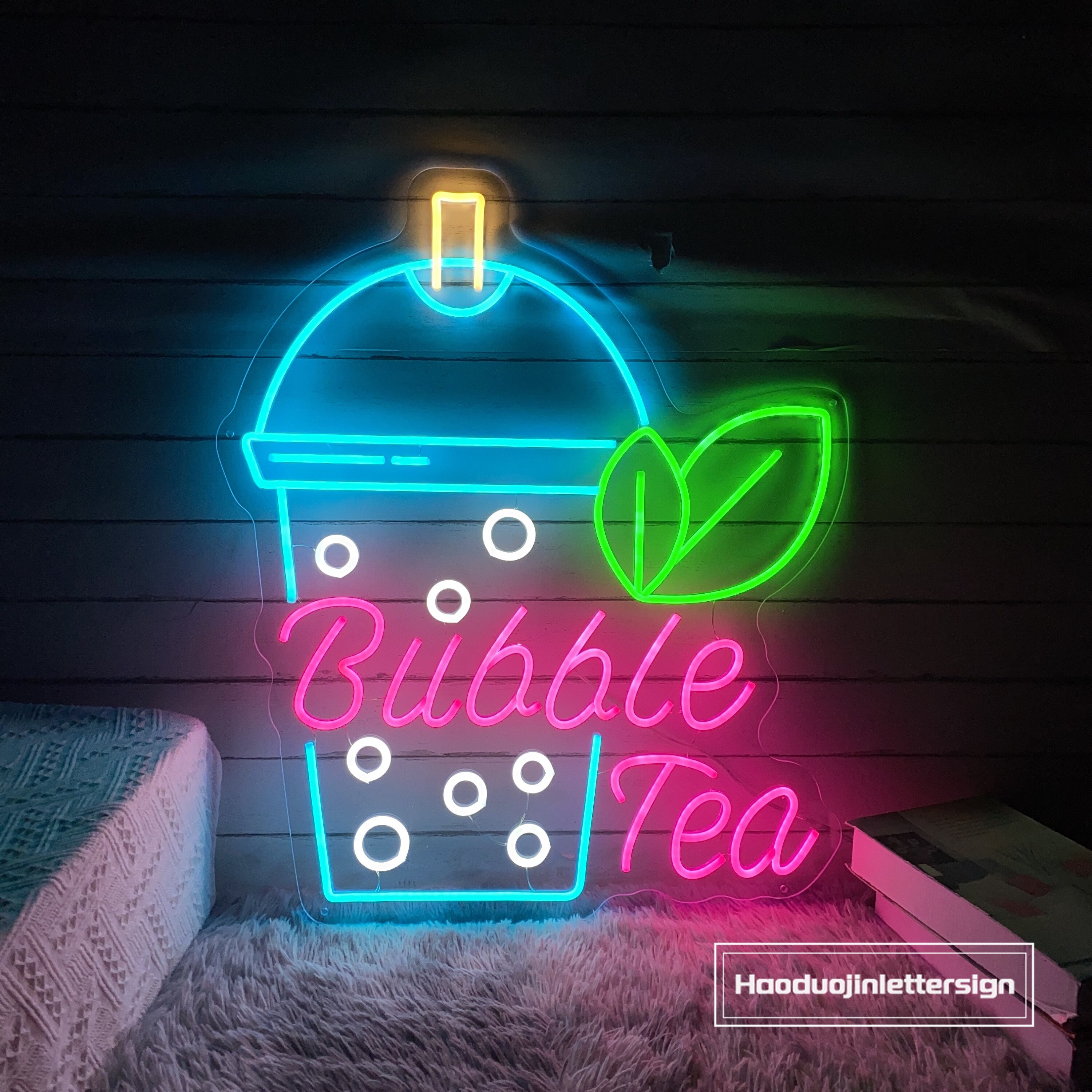 Custom Bubble Tea LED Neon Sign: Coffee Shop Decor - Etsy