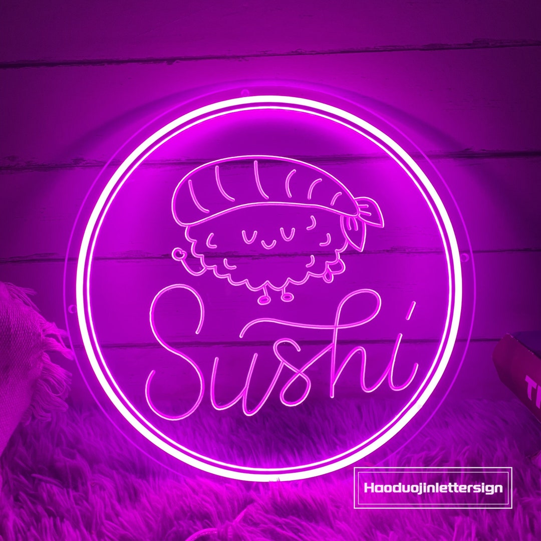 USB 3D Engraved Sushi LED Neon Sign Custom Japanese Restaurant - Etsy