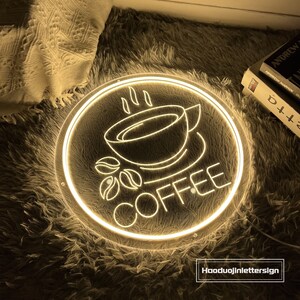 USB 3D Engraved Coffee Cup LED Neon Sign Custom Coffee Shop Cafe ...
