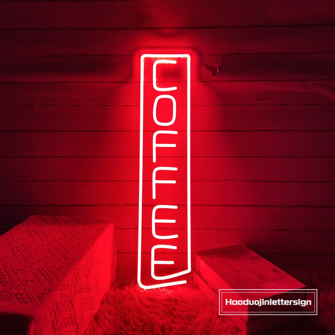 Coffee LED Neon Sign, Custom Coffee Bar Shop Cafe Drink Neon Light ...
