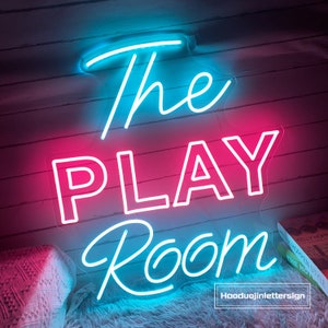 The Play Room Neon Sign, Custom Playroom Game Room LED Neon Light ...