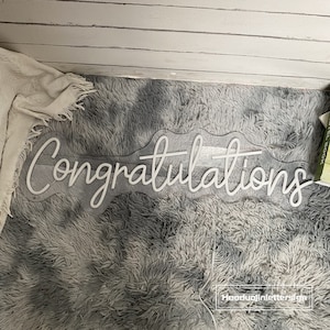 Congratulations Neon Sign, Custom Grad Party LED Neon Light Congrats ...
