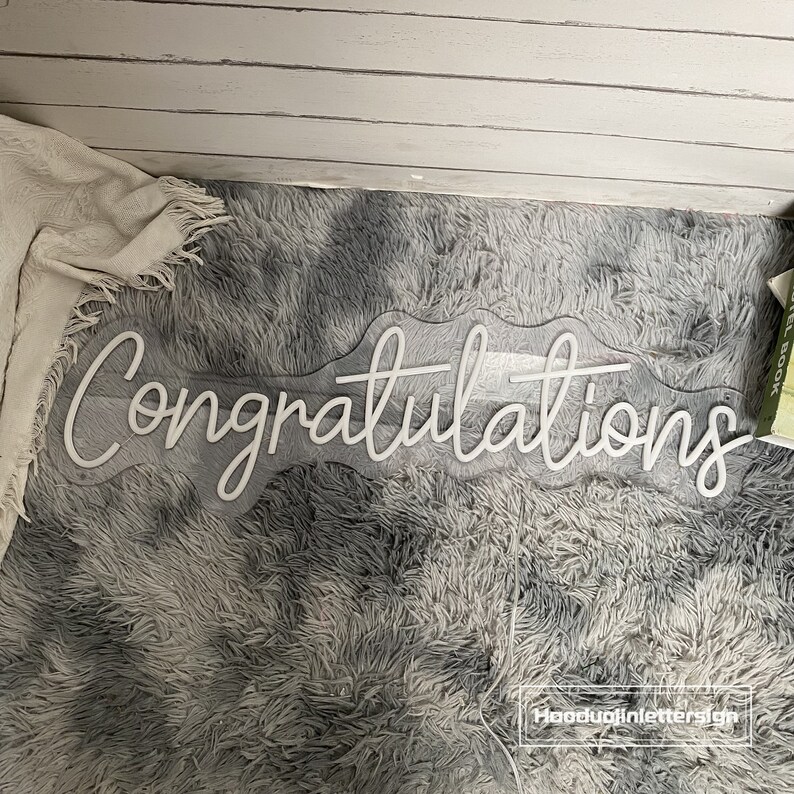 Custom 'congratulations' LED Neon Sign: 2026 Grad Party Decor - Etsy