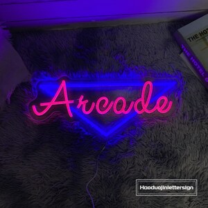 Custom Arcade LED Neon Sign Game Room Neon Light up Sign Retro Gaming ...
