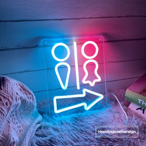 Male Women Toilet Neon Sign Custom WC Restroom Symbol Bathroom LED Neon ...