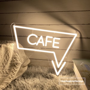 Cafe Arrow Neon Sign Custom Coffee Bar Shop Restaurant LED Neon Sign ...