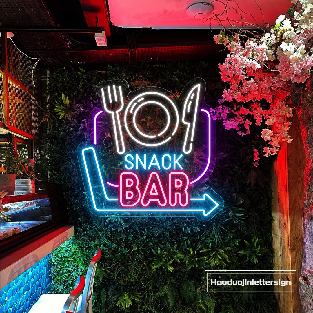 Got Snack Neon Sign, Custom Wedding Snack Bar Restaurant LED Neon Light ...