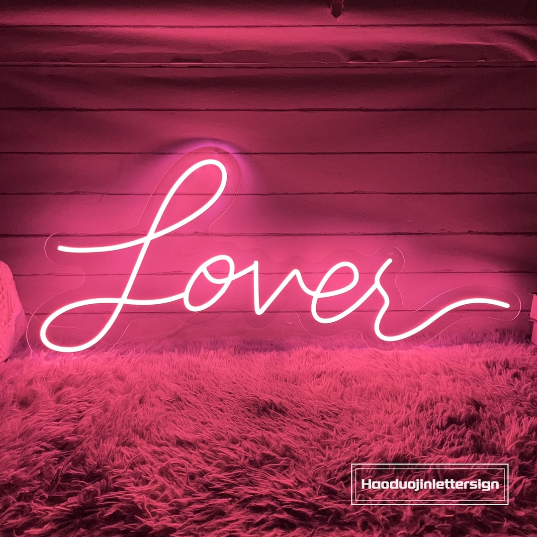 Lover Neon Sign, Custom Wedding LED Neon Light Wedding Welcome ...