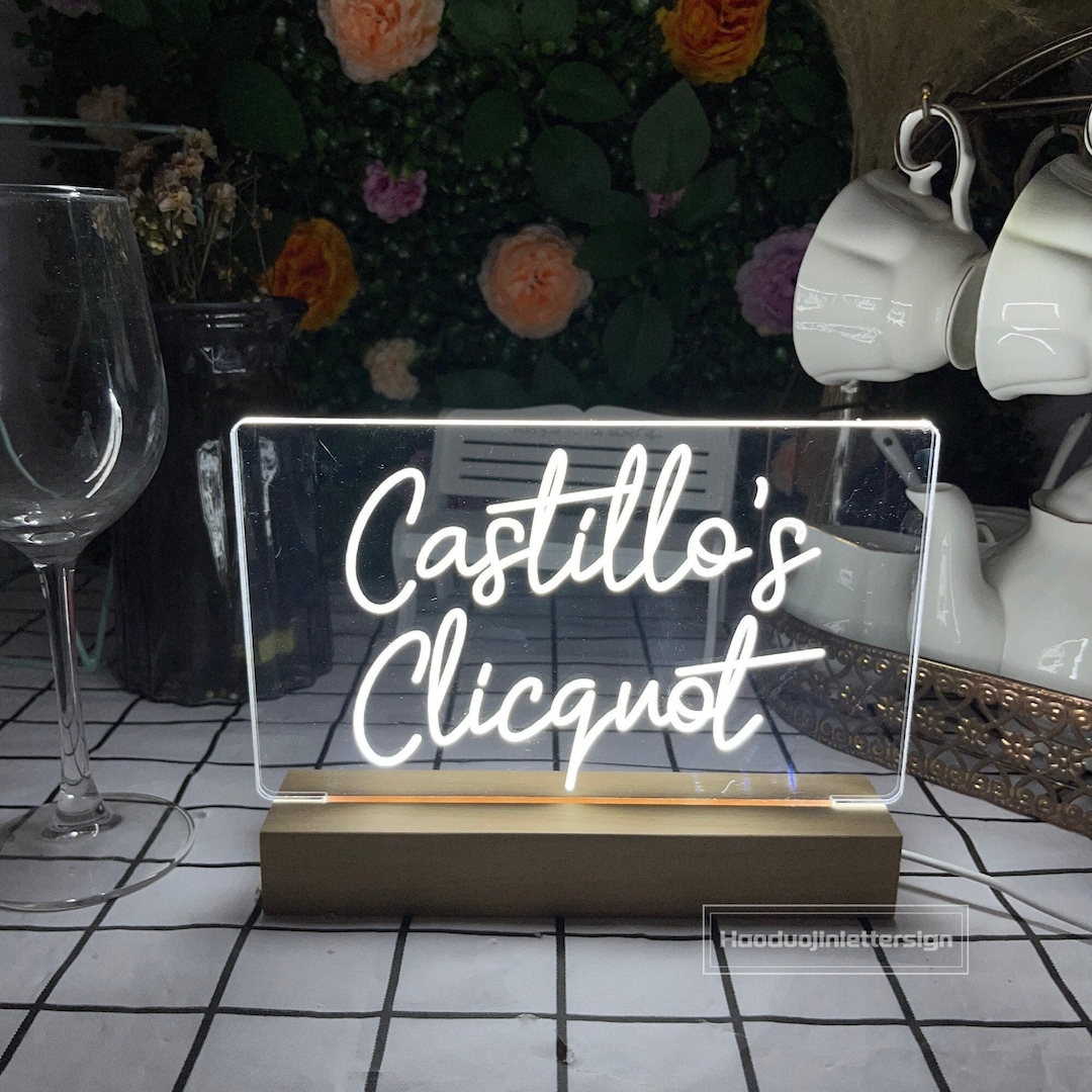 Custom Night Light, Engraved Name Photo Plaque, USB Powered LED Lamp ...