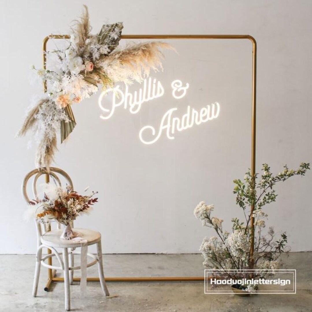 Custom Wedding LED Neon Sign, Couple Names Neon Light Bedroom Home ...