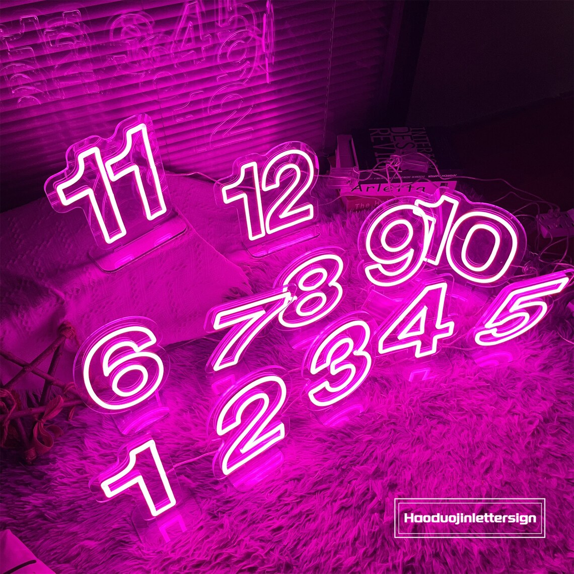 Wedding Table Decor 9.5 Hight Number USB Neon Led Signs - Etsy