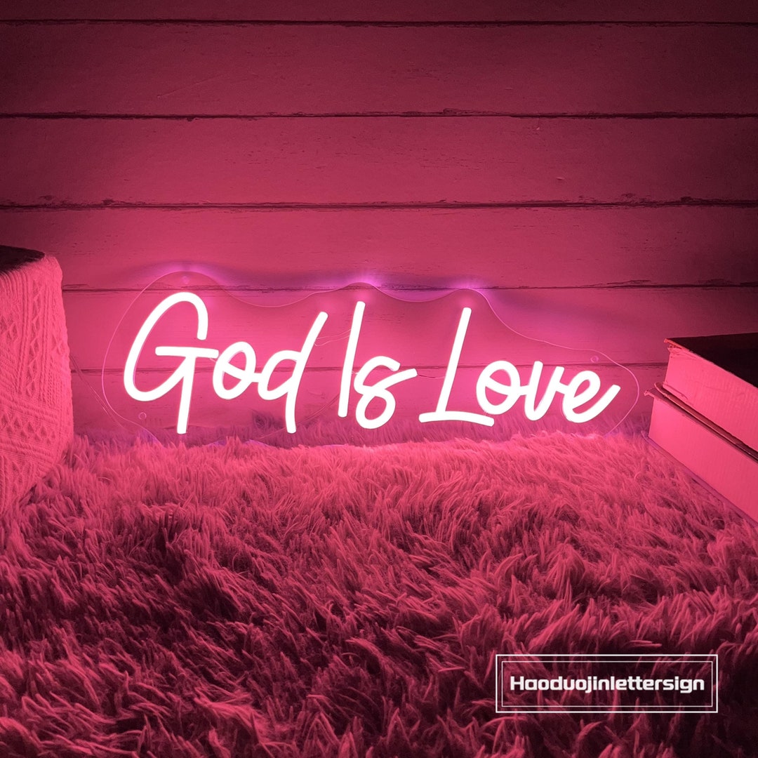God is Love LED Neon Sign: Christian Home Decor - Etsy