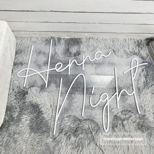 Henna Night Neon Sign: Custom Wedding & Party Decor - Etsy