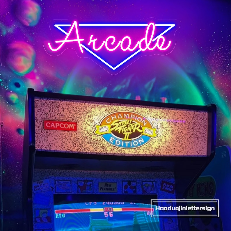 Custom Arcade LED Neon Sign: Retro Gaming Room Decor - Etsy