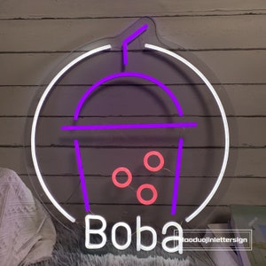 Custom Boba Tea LED Neon Sign: Coffee Shop Decor - Etsy UK