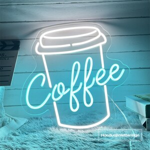 Coffee Cup LED Neon Sign Custom Coffee Bar Shop Cafe Restaurant ...