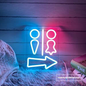 Male Women Toilet Neon Sign Custom WC Restroom Symbol Bathroom LED Neon ...
