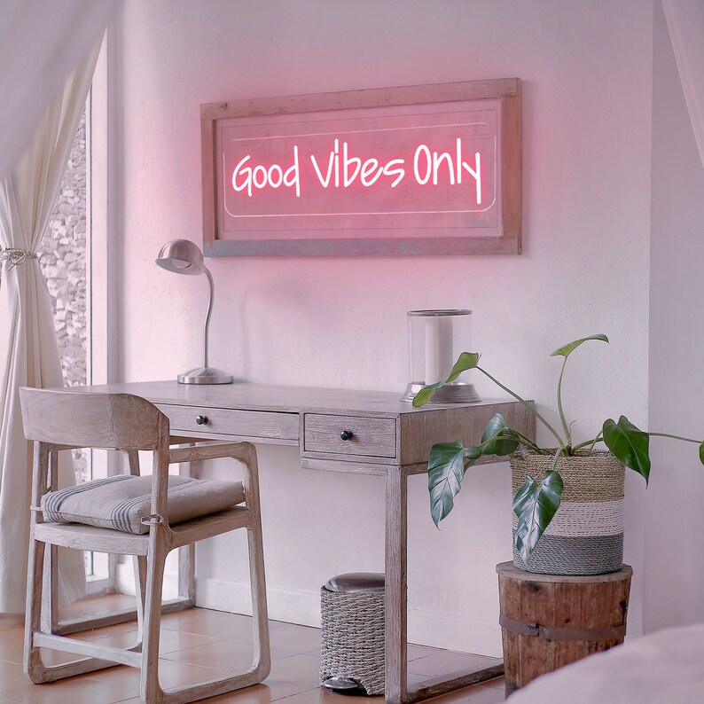Good Vibes Only Custom LED Neon Sign Good Vibes Night Light - Etsy