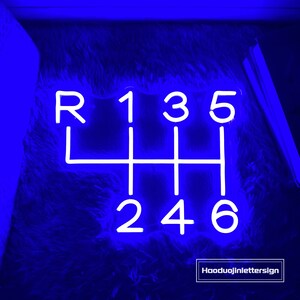 Car Gearbox Neon Sign, Custom Garage Repair Service Carpark LED Neon ...