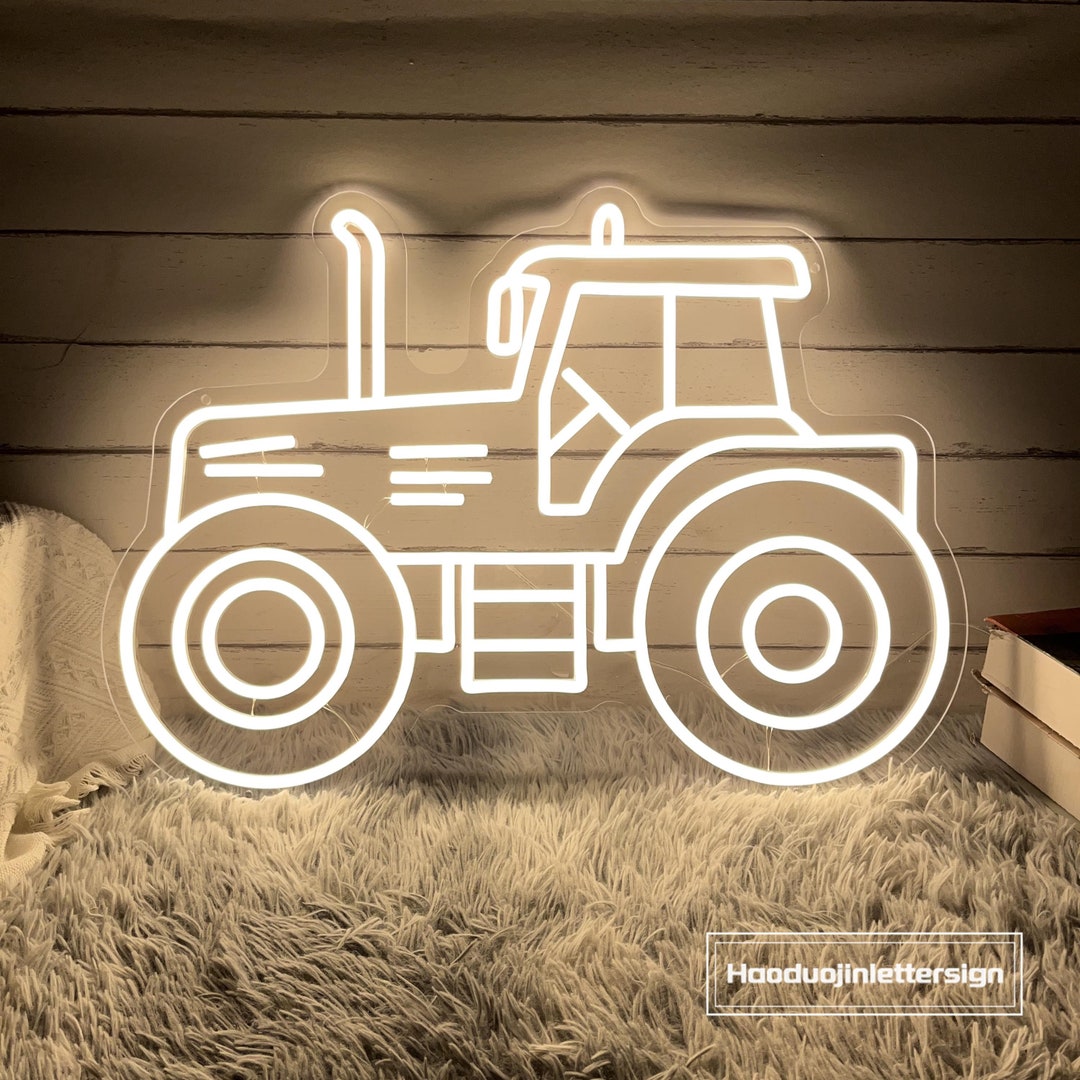 Tractor Neon Sign, Custom Farm Tractor LED Neon Light Sign Farm Bar ...