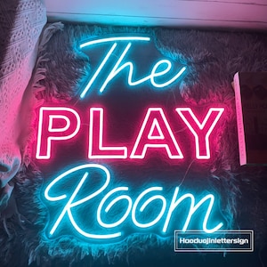The Play Room Neon Sign, Custom Playroom Game Room LED Neon Light ...