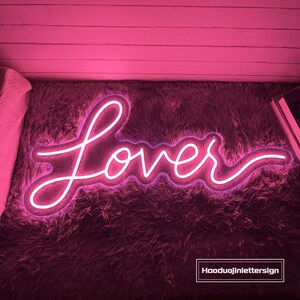 Lover Neon Sign, Custom Wedding LED Neon Light Wedding Welcome ...