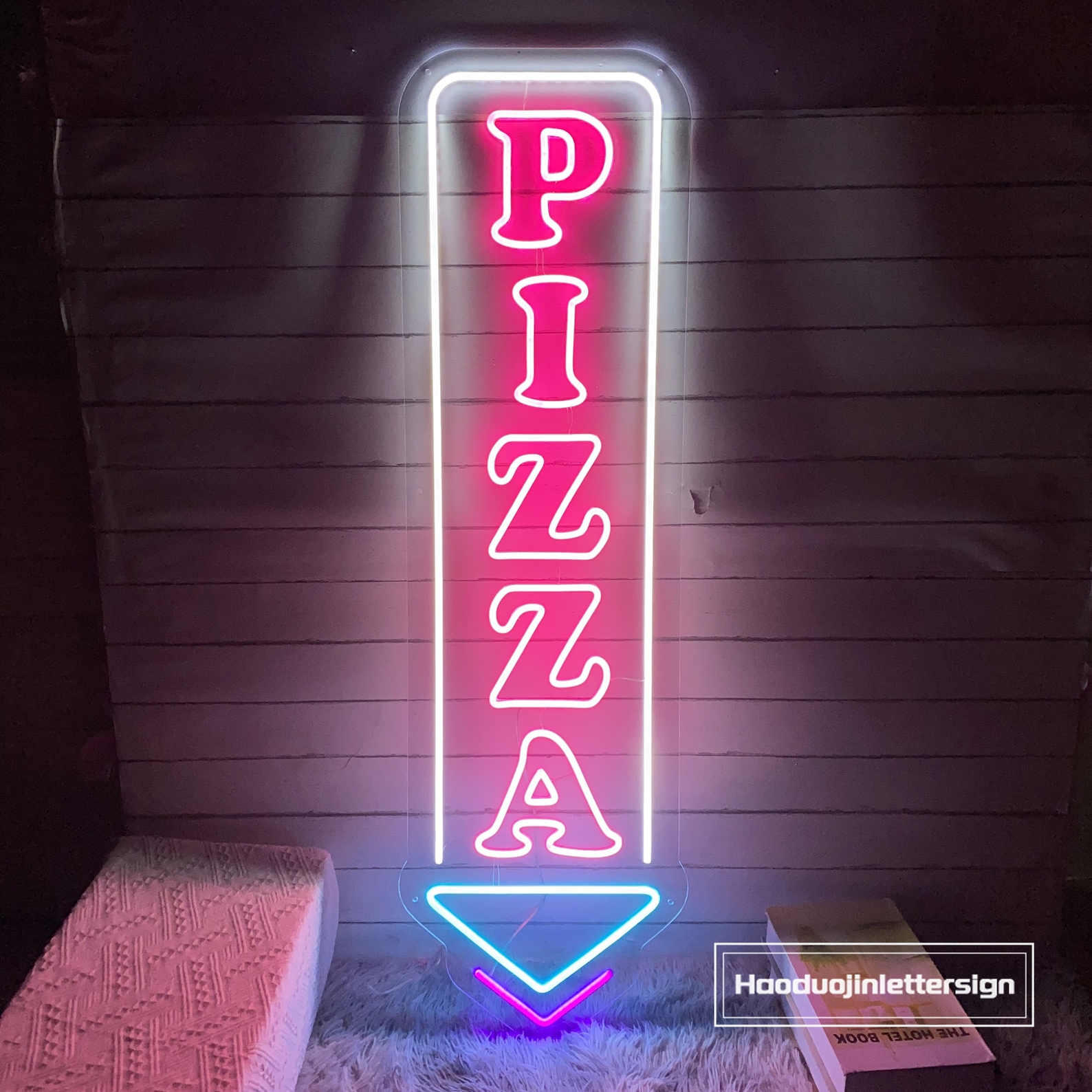 Pizza Arrow Neon Sign, Custom Pizza Restaurant LED Neon Light Fast Food ...