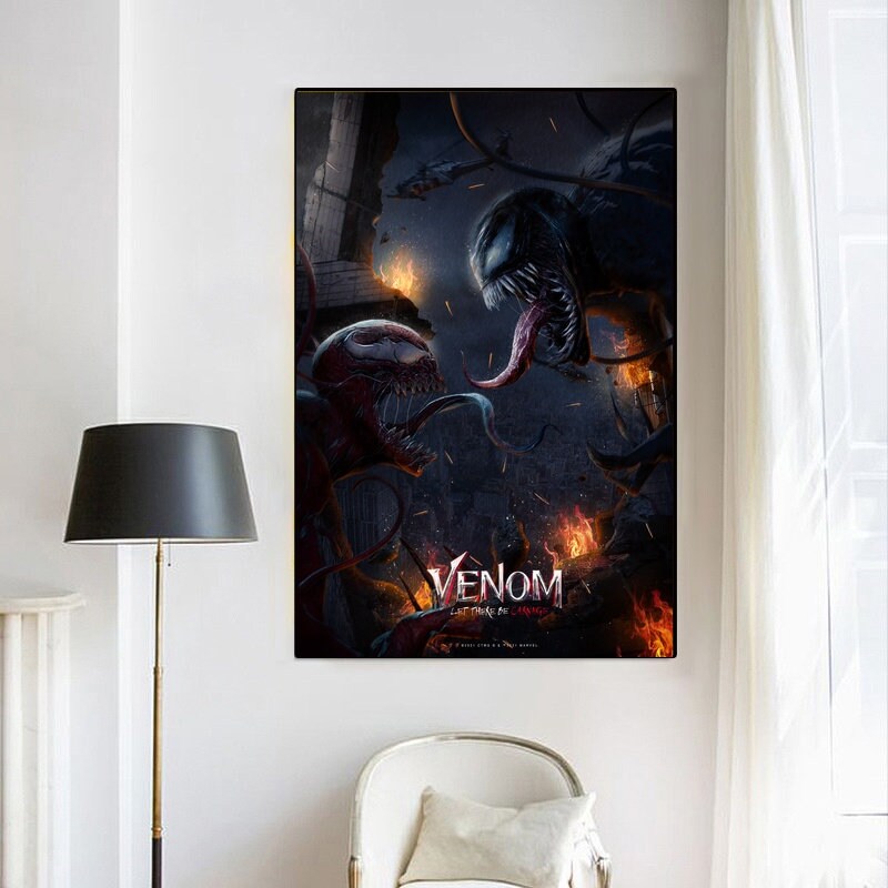 Venom Let There Be Carnage Film Classic Movie Bedroom Art Canvas Poster ...