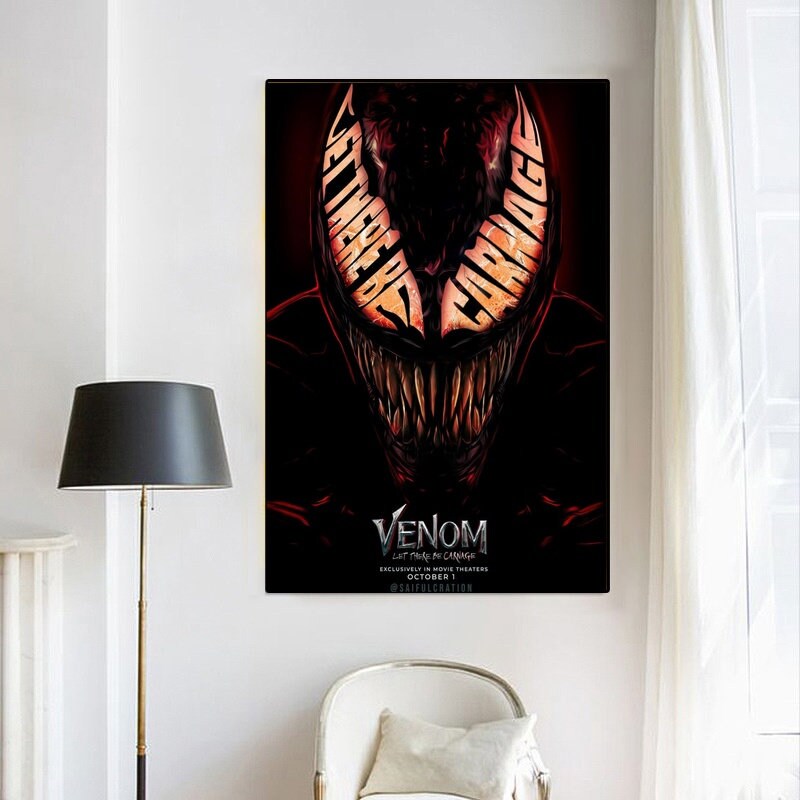 Venom Let There Be Carnage Film Classic Movie Bedroom Art Canvas Poster ...