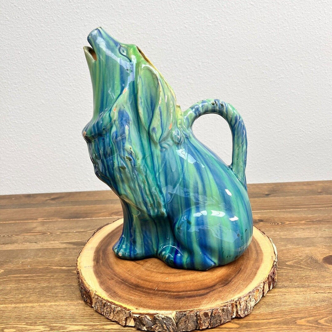 Vintage Oaxacan Mexico Drip Ware Pottery Dog Pitcher - Etsy