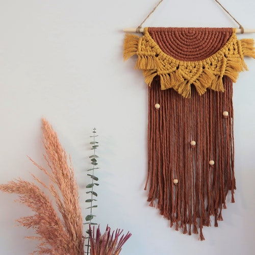Macrame Wall Hanging / Sunflower / Boho Home Decor / Bohemian - Etsy