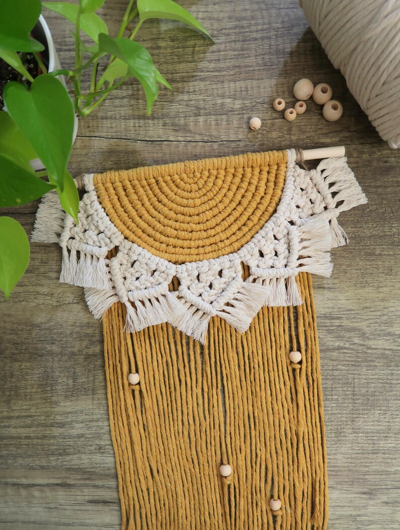 Macrame Wall Hanging / Daisy Sunflower / Boho Home Decor / - Etsy