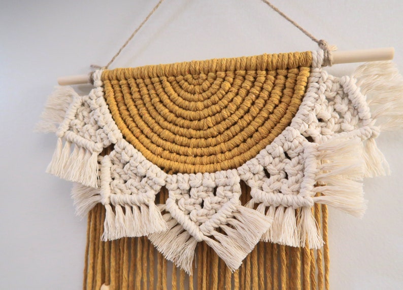 Macrame Wall Hanging / Daisy Sunflower / Boho Home Decor / - Etsy