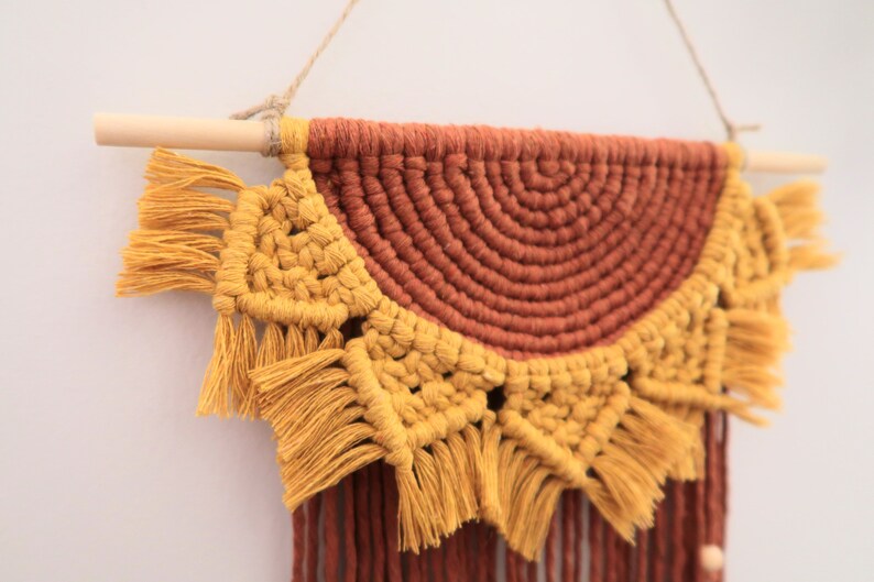 Macrame Wall Hanging / Sunflower / Boho Home Decor / Bohemian Style ...