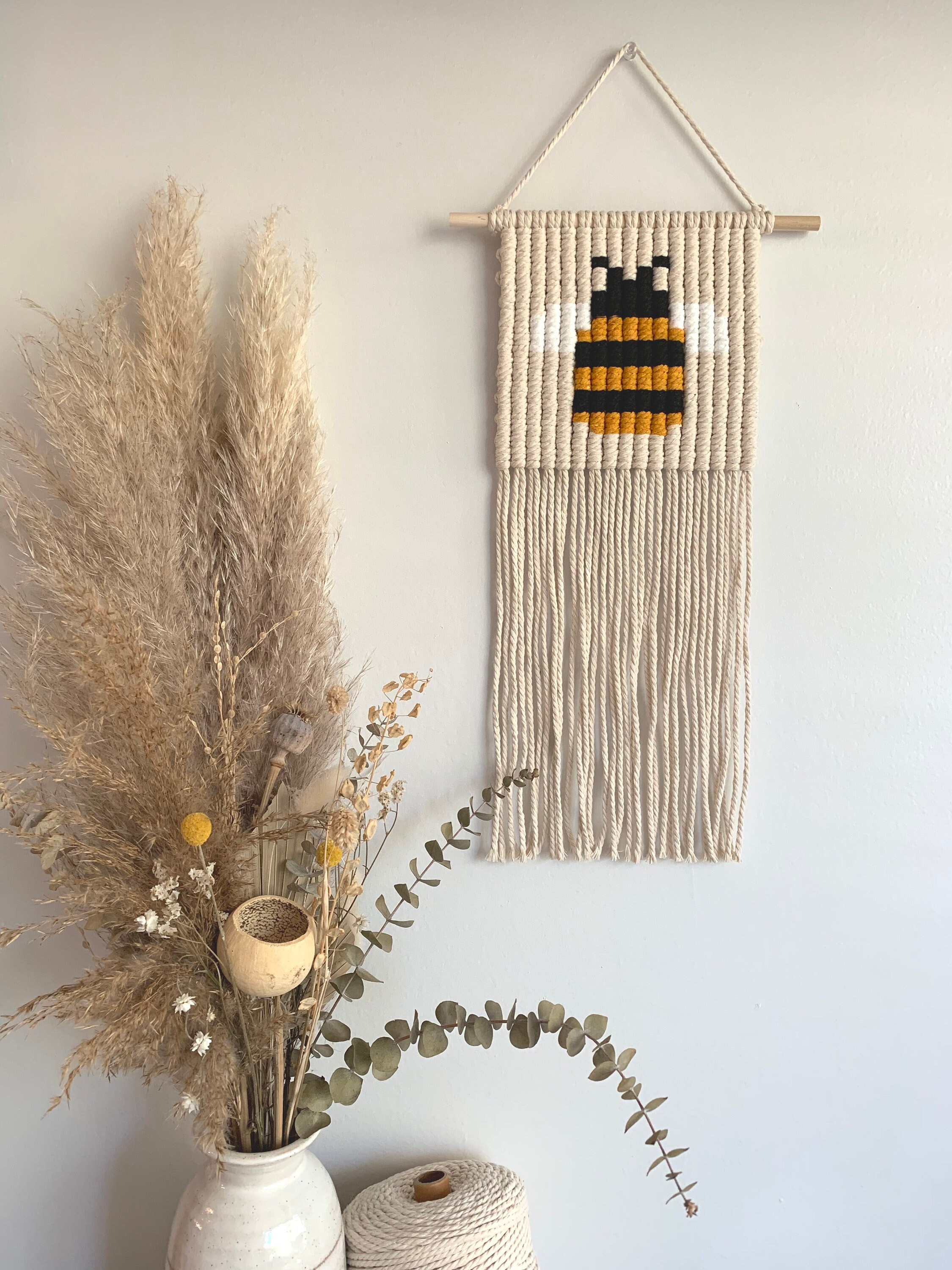 Macrame Wall Hanging / Woven Hanging / Bumblebee Bee / Gallery - Etsy ...