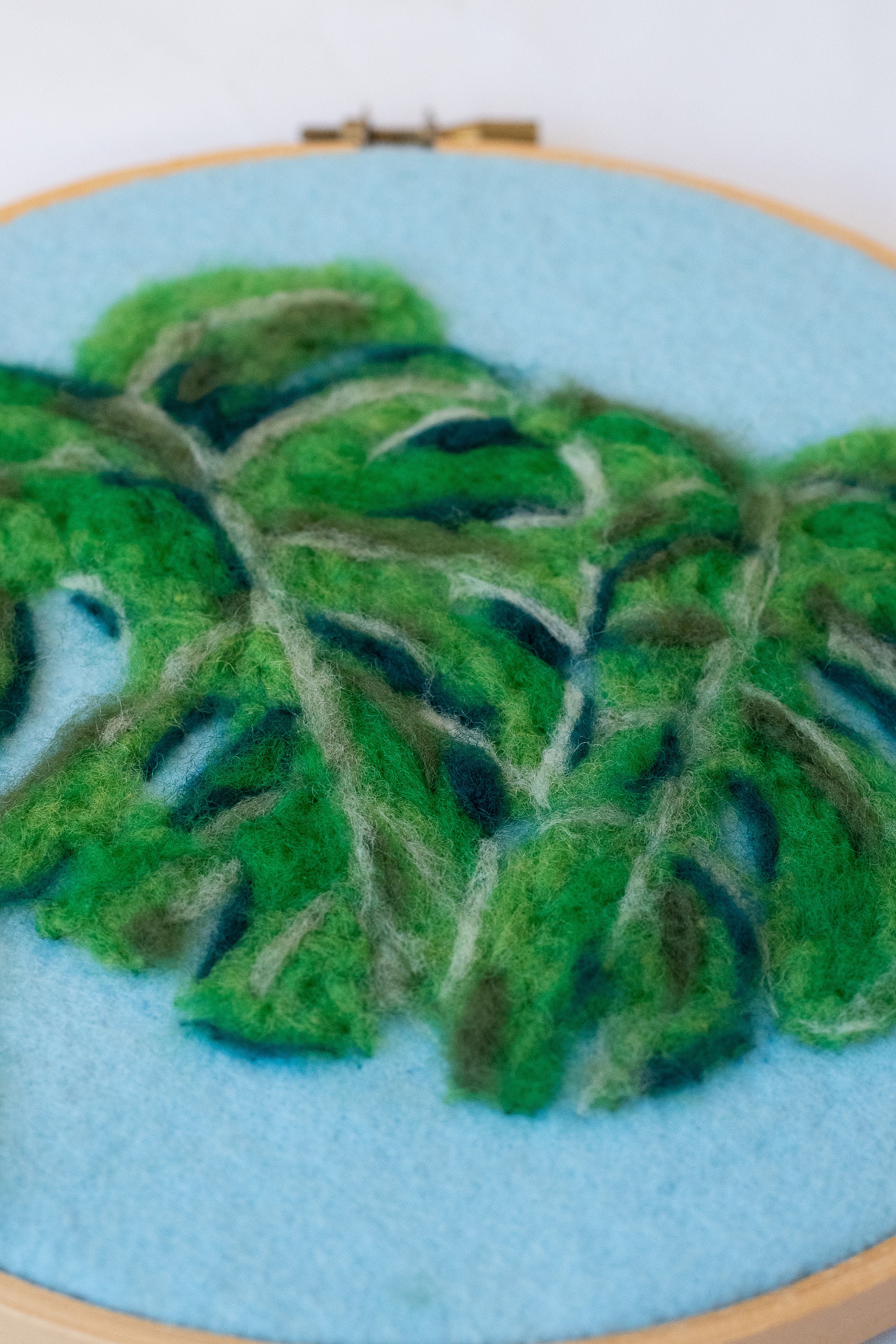 Monstera Needle Felting Art Painting - "tropics" - Etsy