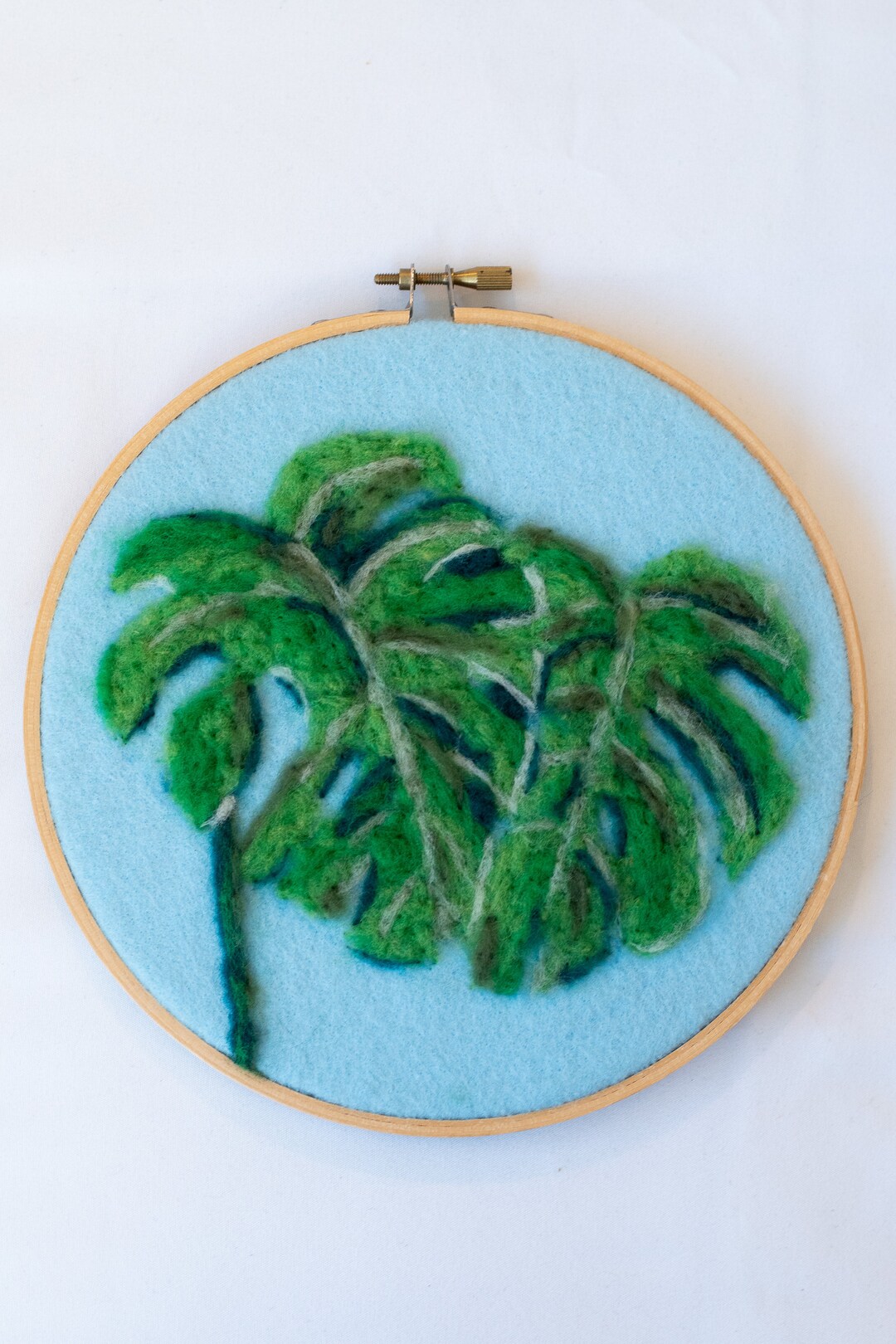 Monstera Needle Felting Art Painting - "tropics" - Etsy