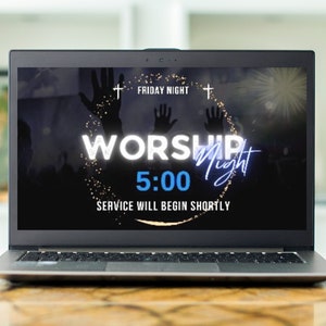 Worship Countdown Clock: 5 Minute Christian Church Intro (digital ...