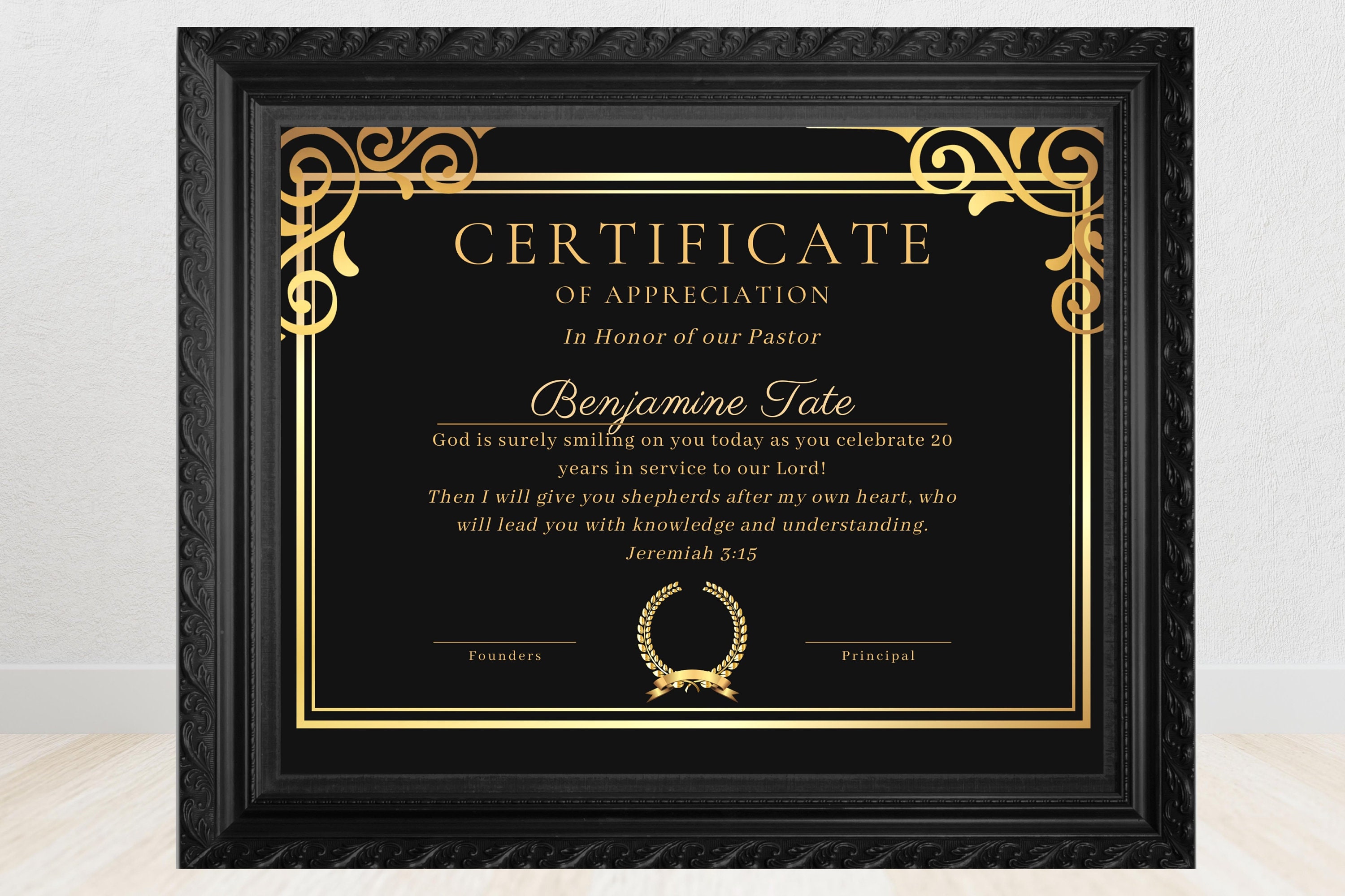Editable Elegant Religious Honor Award Certificate, Appreciation Award ...