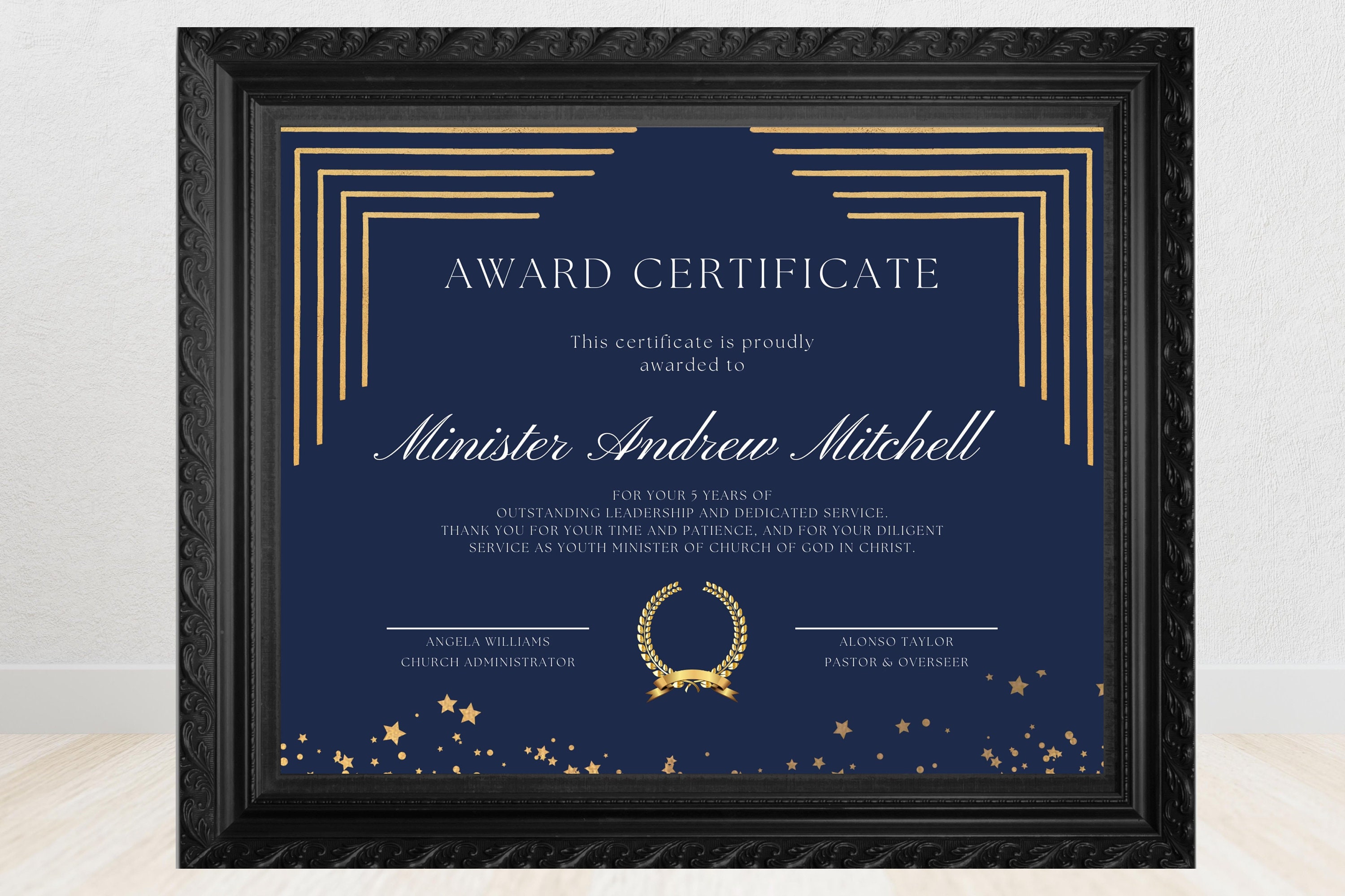 Christian Award Certificate Template Free Printable Baptism