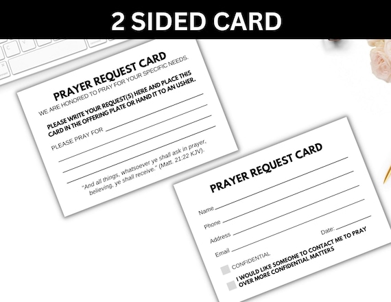 Prayer Request Card