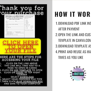 Editable Church Welcome Pew Card Template (canva) - Etsy