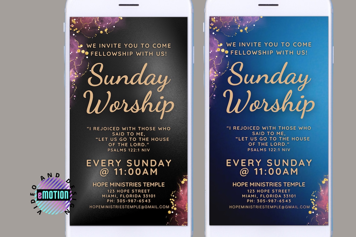 Church Invitation Flyer Template, Text Messaging and Social Media ...