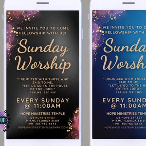 Church Invitation Flyer Template, Text Messaging and Social Media ...