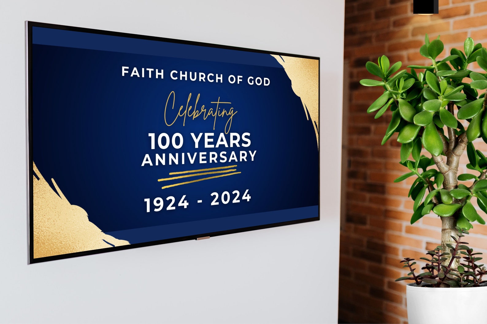 Editable Church Anniversary Banner Template | Church Celebration Wall ...